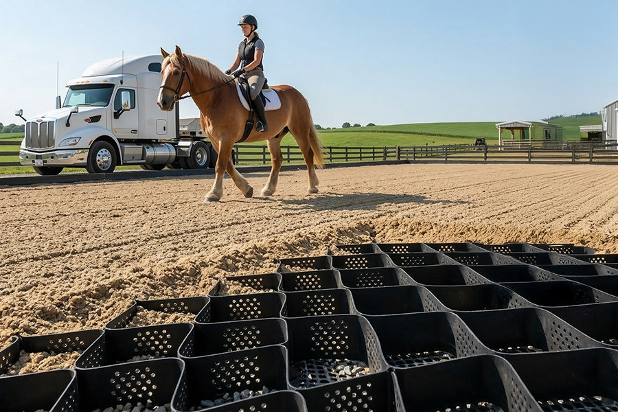 Equestrian Arena Foundation Solutions with BaseCore Geocells